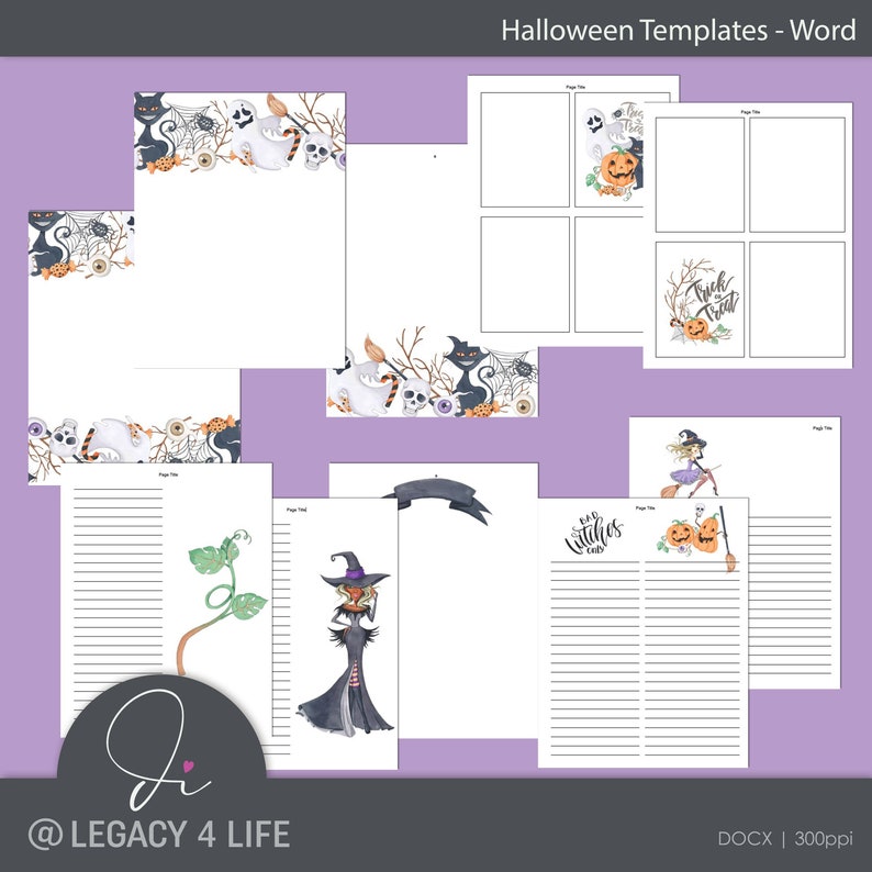 Halloween Themed Planner Template - Etsy