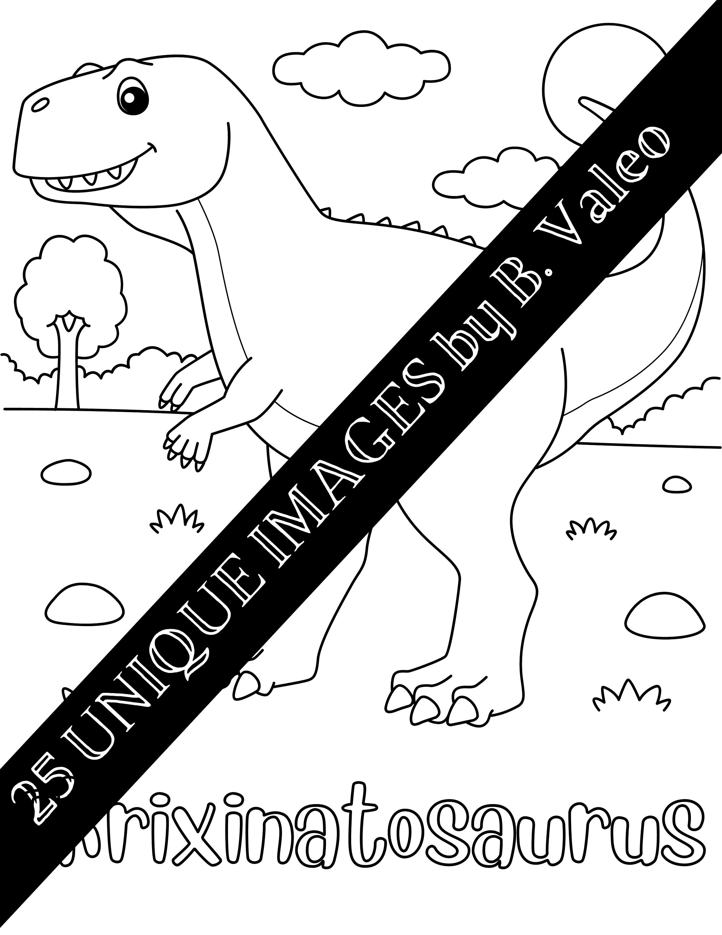 Kids Dinosaur Coloring Pages Digital Download Printable Dinosaur Pages ...