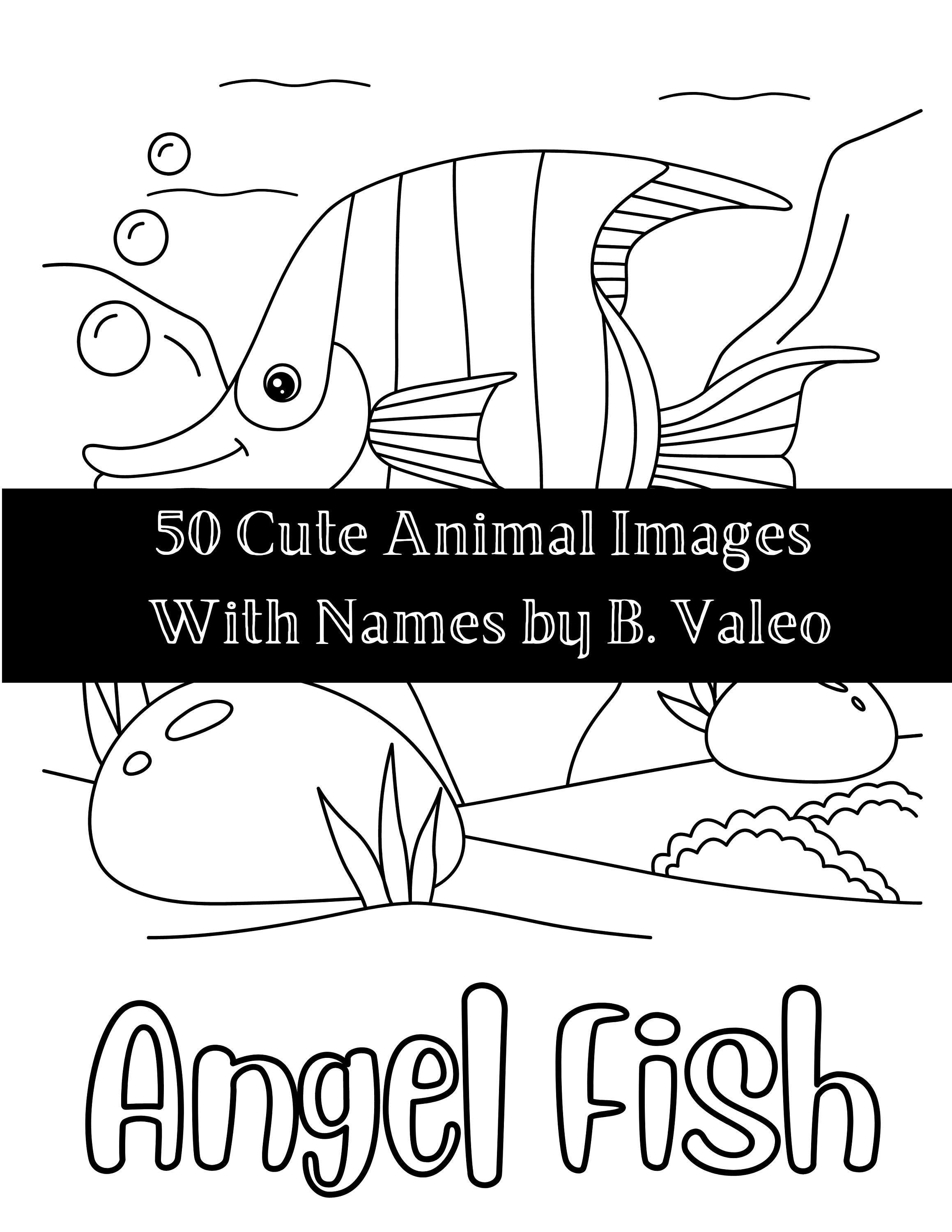 50 Pages Animal Coloring Book for Kids Digital Printable Download ...