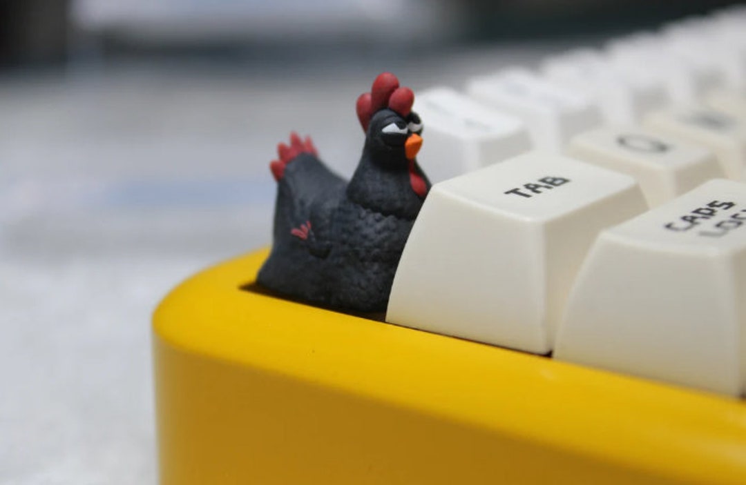 Handmade Black Chicken Hen Artisan Keycap Key Cap for Mechanical Keyboard - Etsy