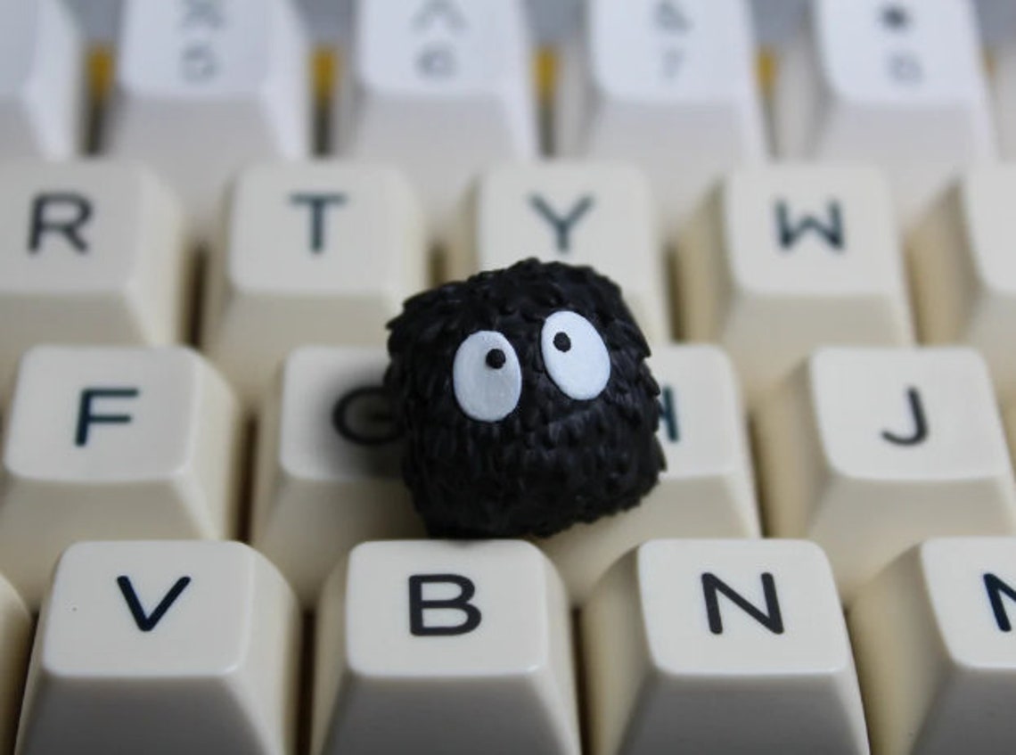 Handmade Soot Sprite Susuwatari Inspired Resin Artisan Keycap Key Cap ...