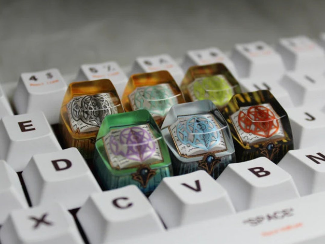 Magic Book Grimoire Anime Artisan Keycap SA Height Key Cap for ...
