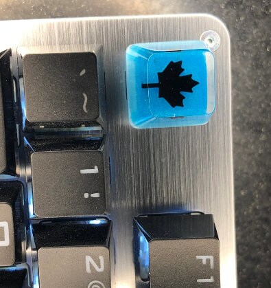 Handmade Ink Ice Black Maple Blink Blue Artisan Keycap OEM Height Key ...