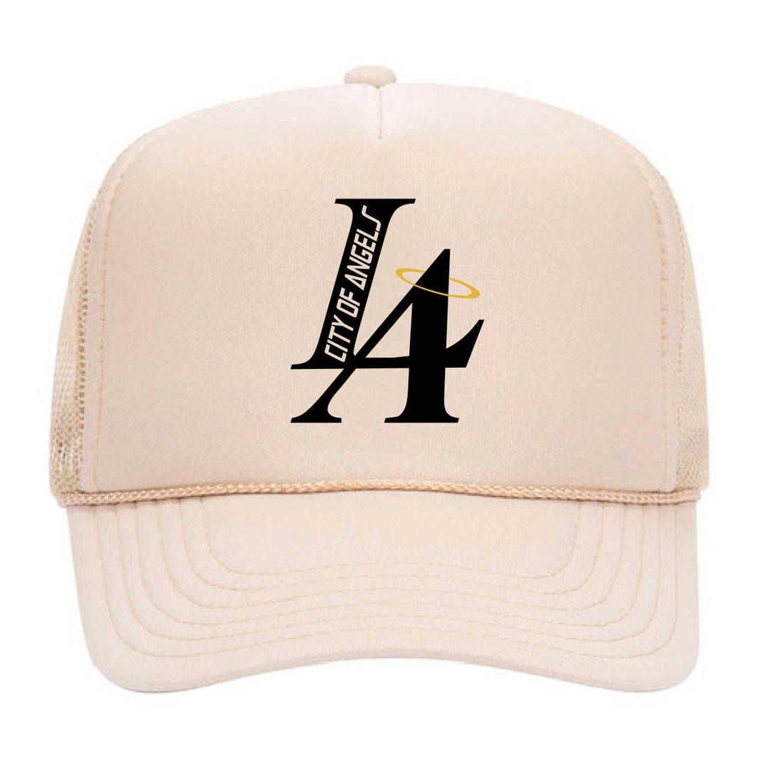 LA City of Angels Trucker Hat Cream - Etsy