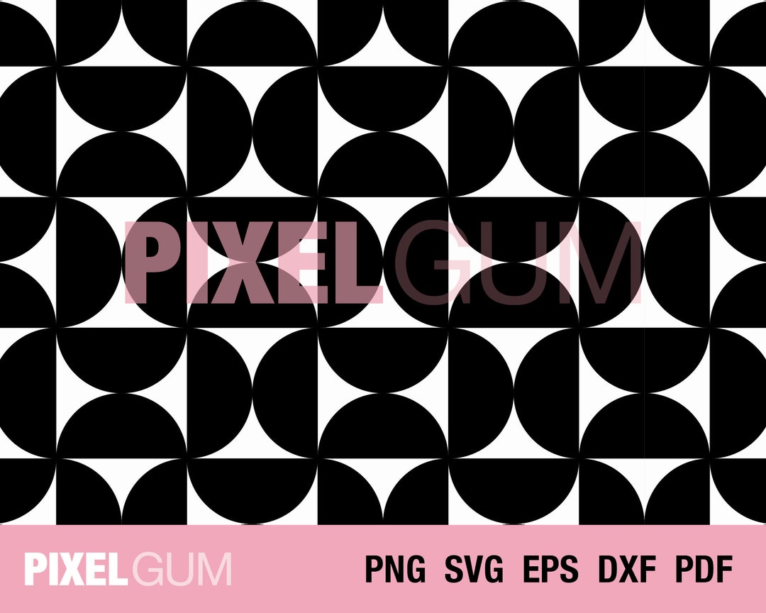 Seamless Semi Circle Pattern, Half Circle Pattern Vector, Seamless ...