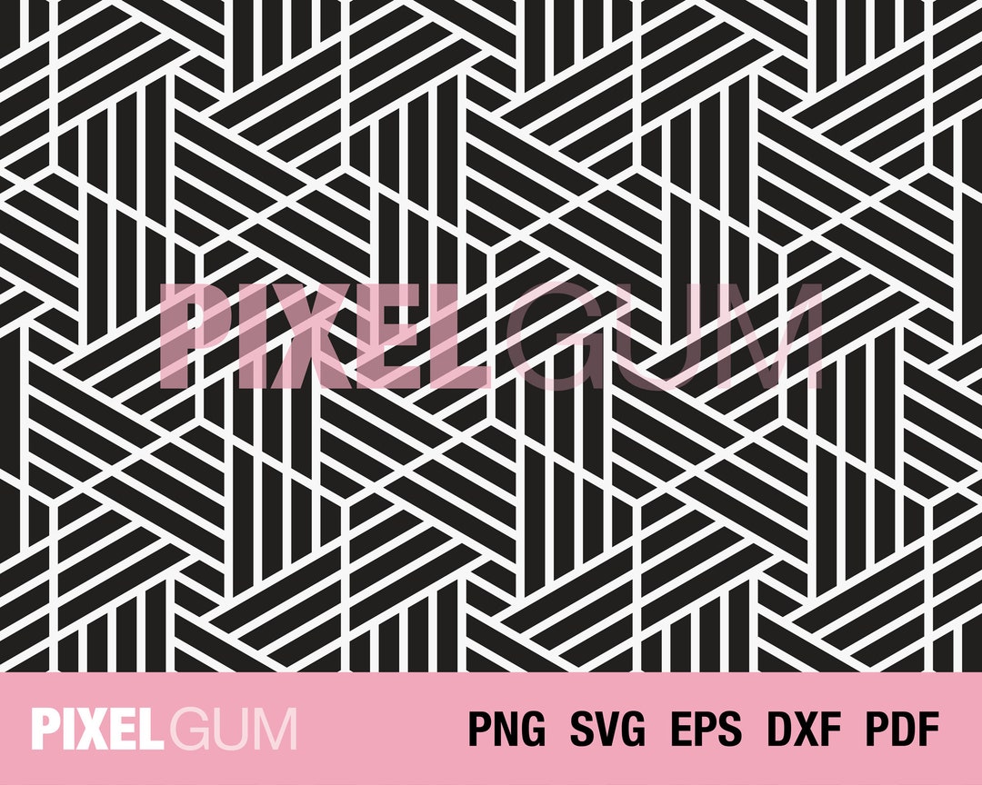 Seamless Geometric Pattern SVG, Abstract Interwoven Geometric Hexagonal ...