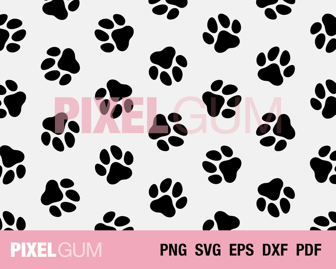 Seamless Dog Paw Print Pattern SVG Dog Paw Pattern Paws - Etsy