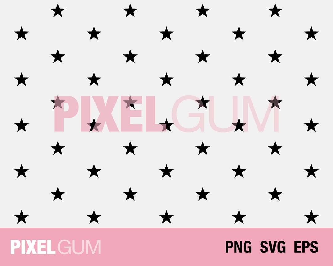 Seamless Star Pattern Svg, Editable Star Pattern Eps, Star Background ...