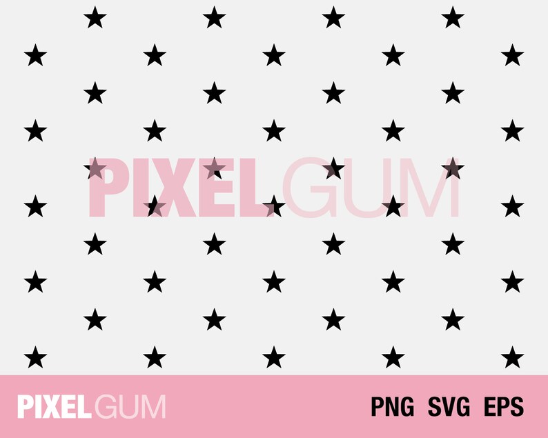 Seamless Star Pattern Svg, Editable Star Pattern Eps, Star Background ...