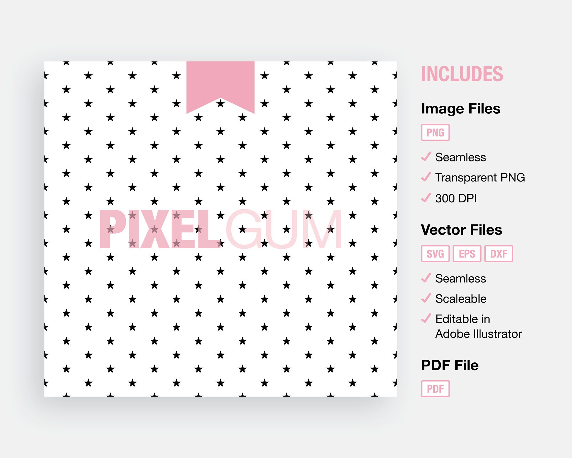 Seamless Star Pattern Svg, Editable Star Pattern Eps, Star Background ...