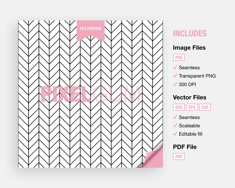 Seamless Herringbone Line Pattern SVG - Etsy
