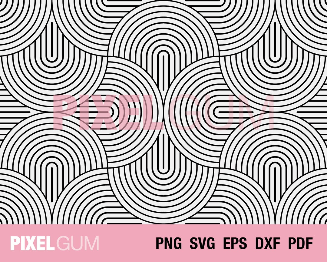 Seamless Geometric Arch Pattern, Circular Pattern, Seamless Line ...