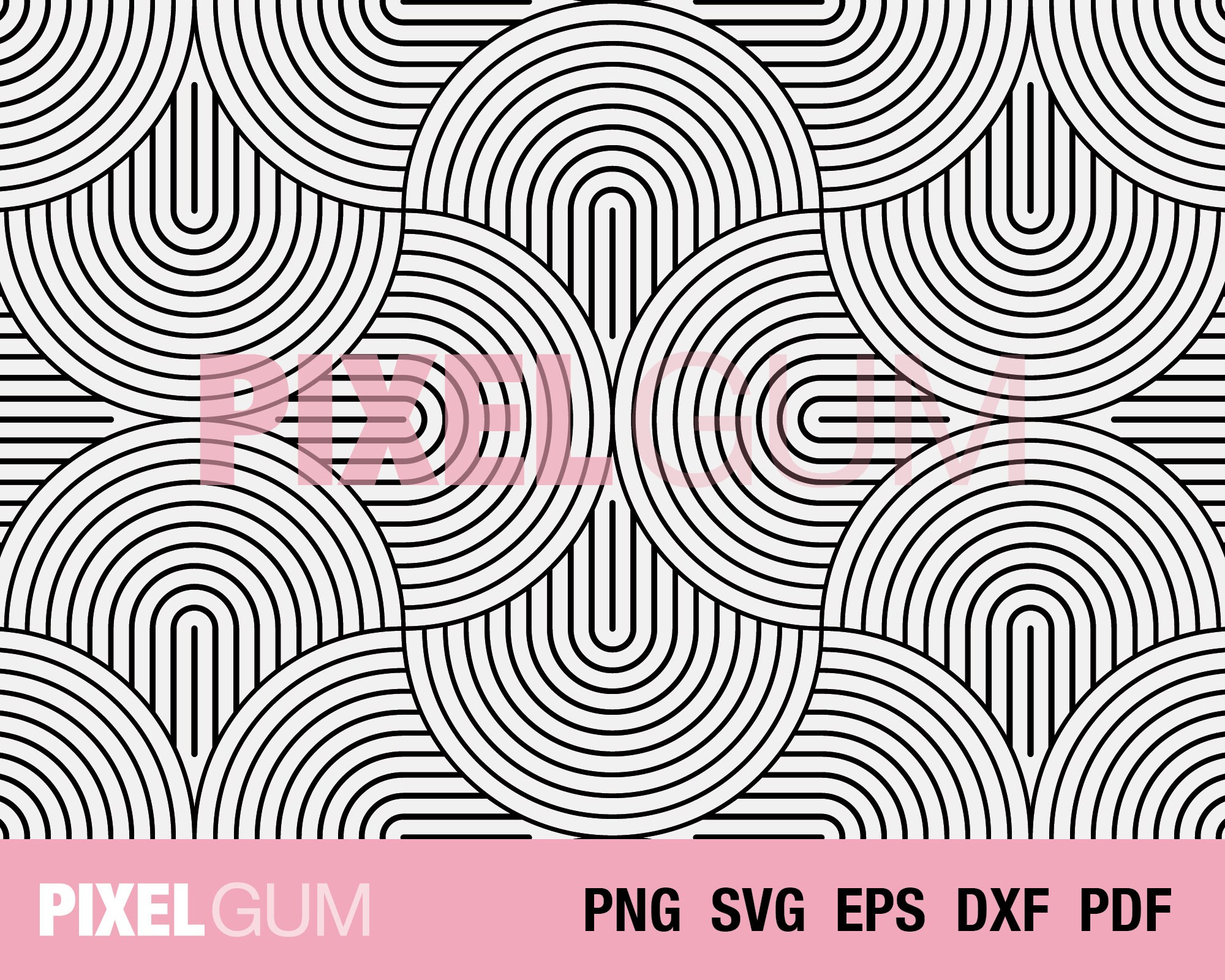 Seamless Geometric Arch Pattern, Circular Pattern, Seamless Line ...