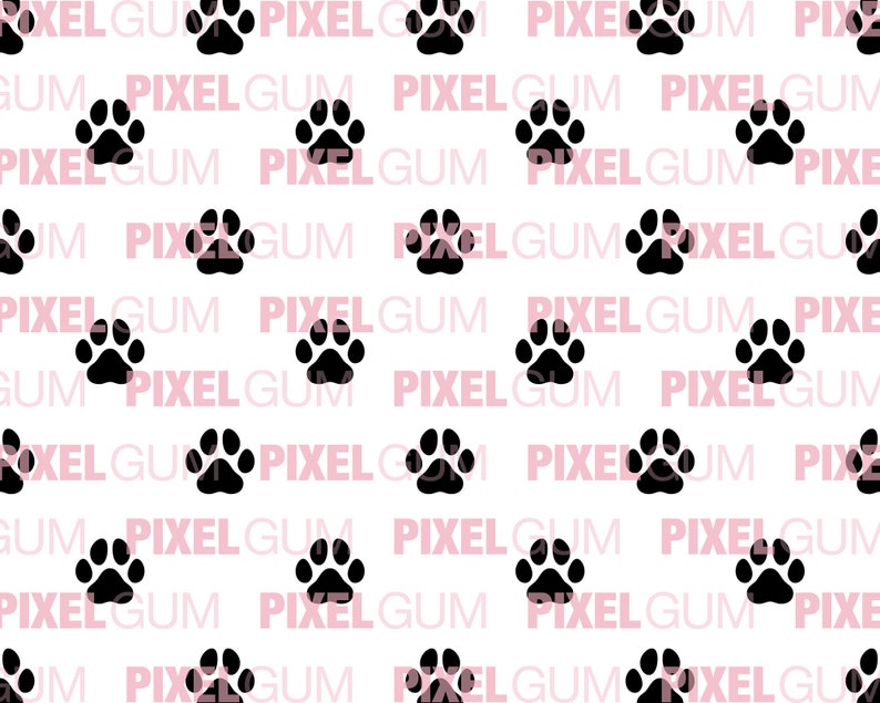Seamless Cat & Dog Paw Print Pattern SVG, Dog Paw Pattern, Paws Digital ...