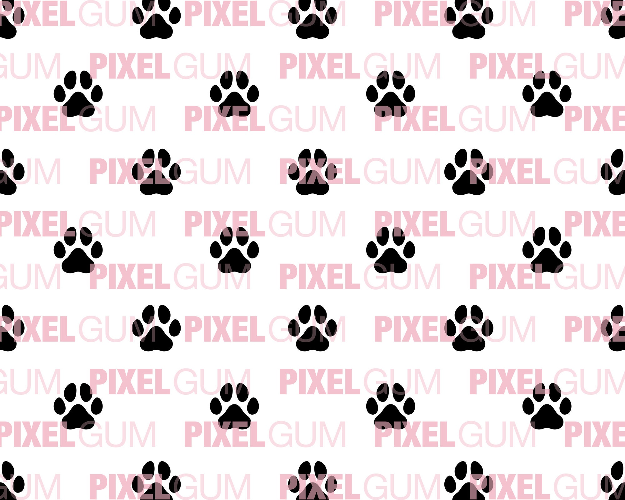 Seamless Cat & Dog Paw Print Pattern SVG, Dog Paw Pattern, Paws Digital ...