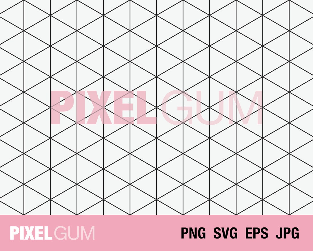 Isometric Grid Pattern Digital File, Geometric Grid SVG, Printable ...
