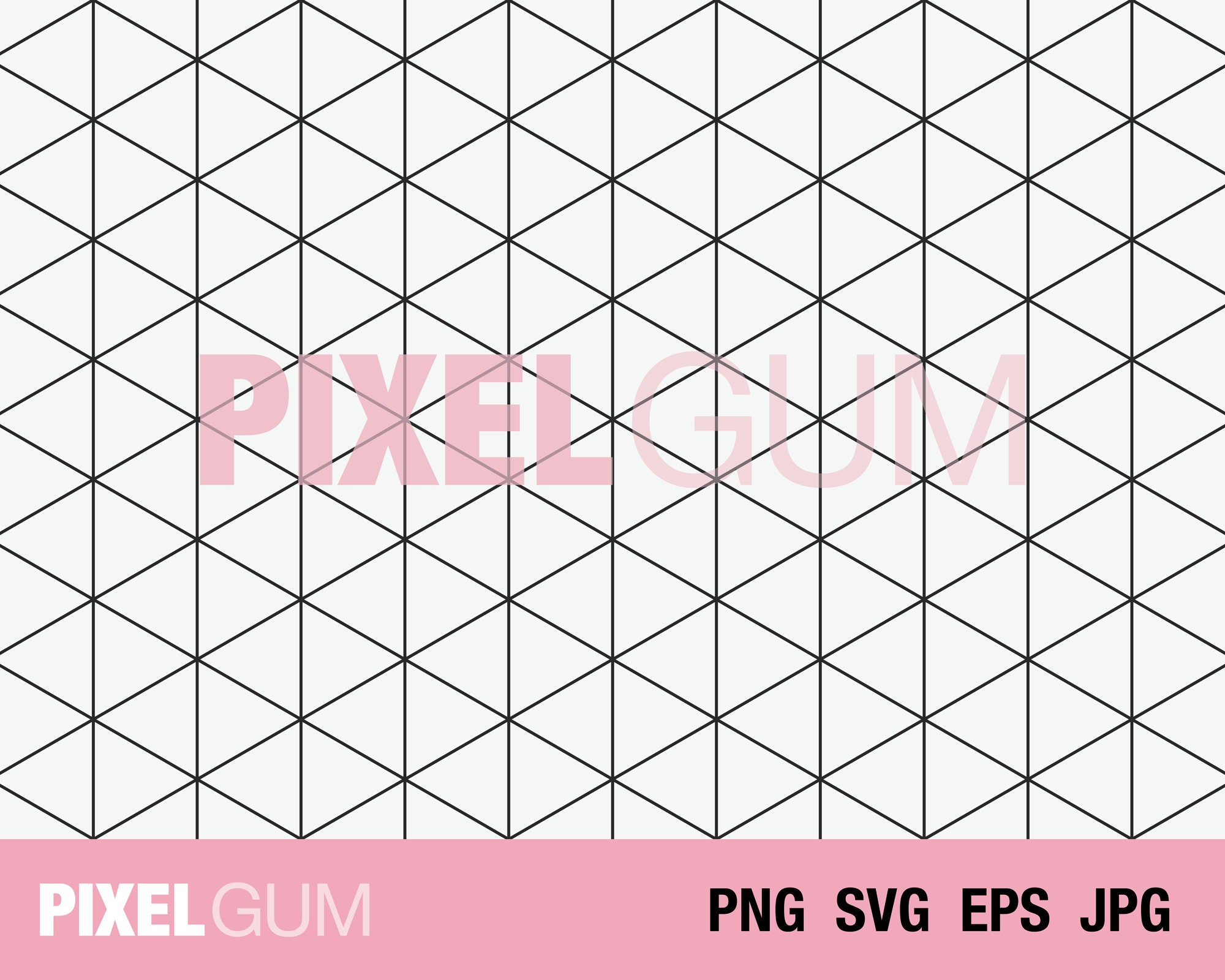 Isometric Grid Pattern Digital File, Geometric Grid SVG, Printable ...