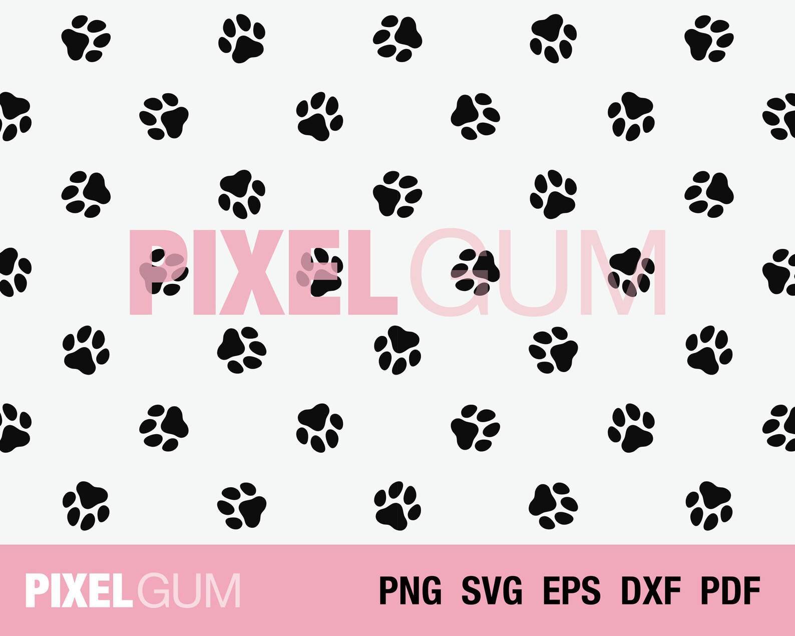 Seamless Dog Paw Print Pattern SVG, Dog Paw Pattern, Paws Digital Paper ...