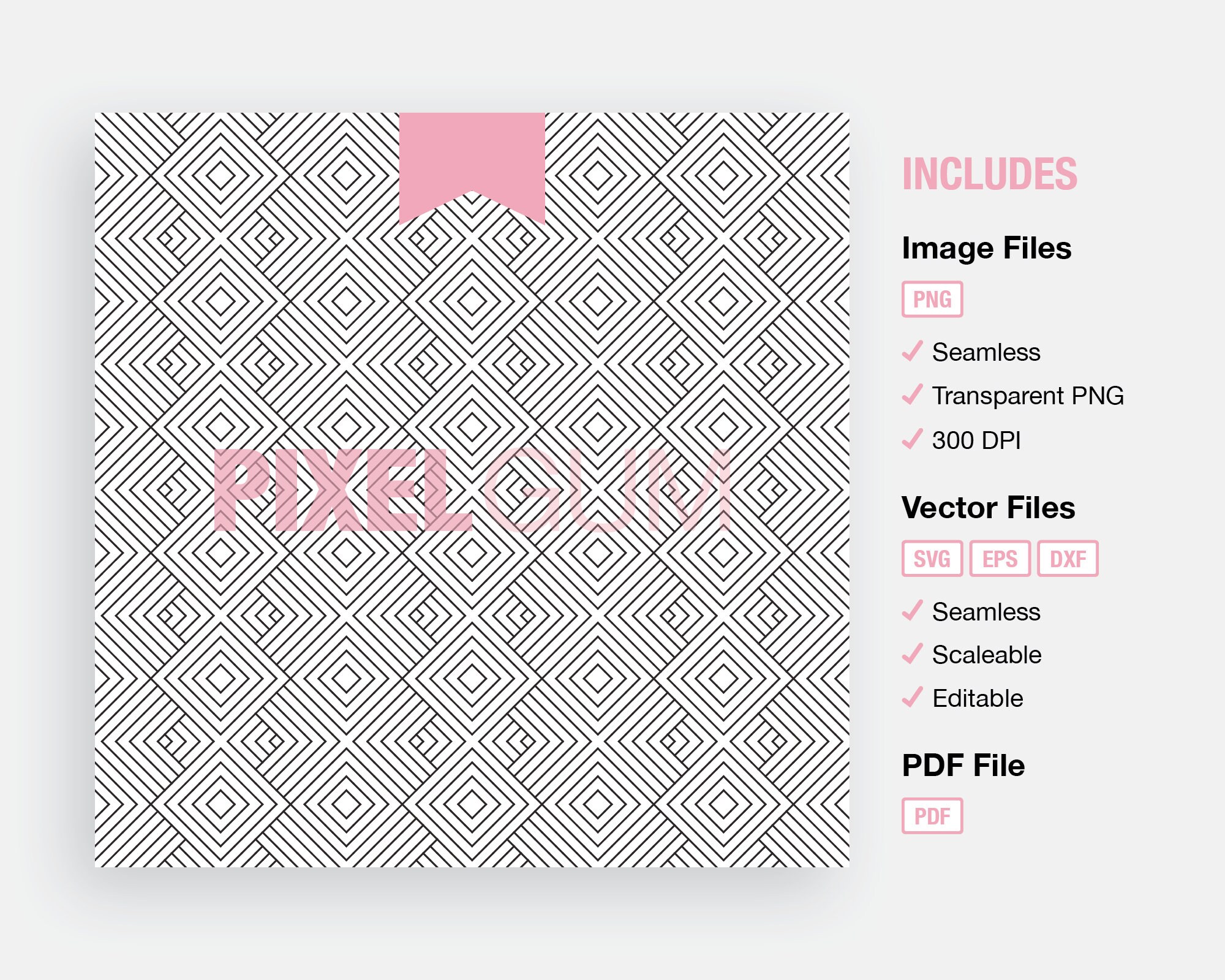 Seamless Geometric Diamond Pattern, Geometric Pattern, Seamless Line ...