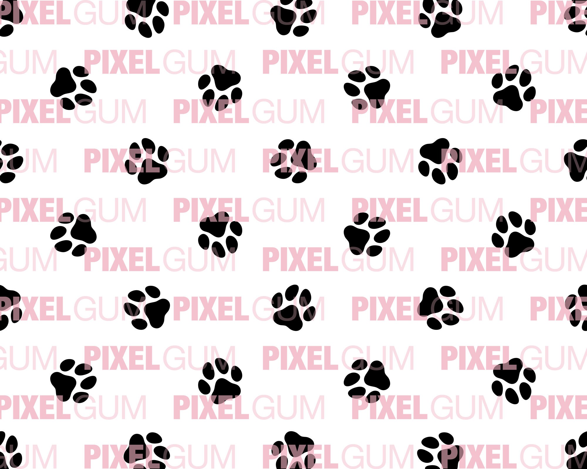 Seamless Dog Paw Print Pattern SVG, Dog Paw Pattern, Paws Digital Paper ...