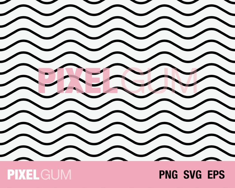 Seamless Wavy Line Pattern SVG, Squiggly Lines PNG Background, Curvy Lines Vector Pattern - Etsy