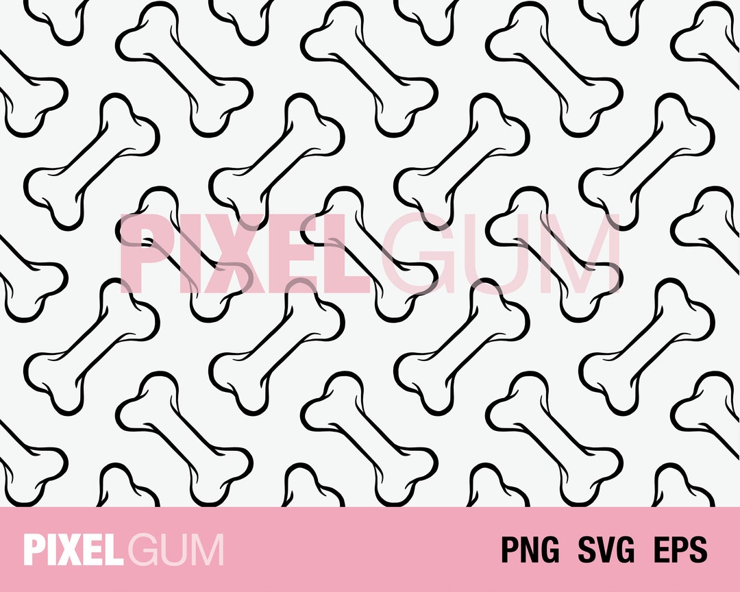 Seamless Bone Pattern SVG, Dog Bone Pattern, Dog Theme Digital Paper ...