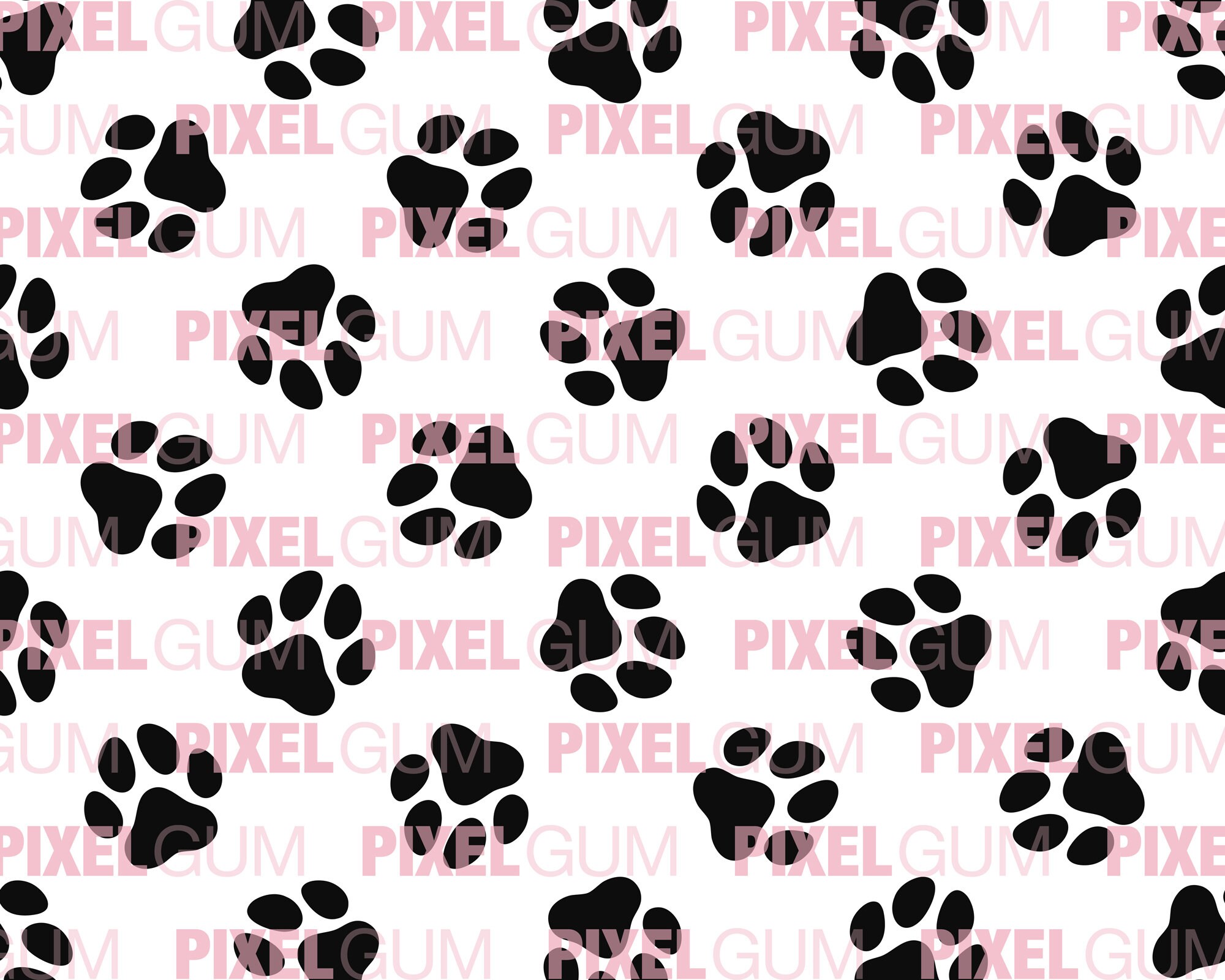 Seamless Dog Paw Print Pattern SVG, Dog Paw Pattern, Paws Digital Paper ...
