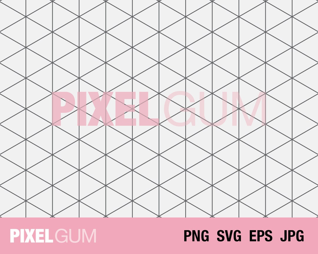 Isometric Grid Pattern Digital File Geometric Grid SVG - Etsy