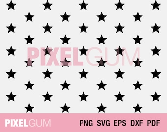 Seamless Star Pattern Svg, Editable Star Pattern Eps, Star Background ...