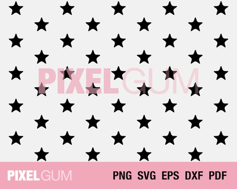 Seamless Star Pattern Svg, Editable Star Pattern Eps, Star Background ...