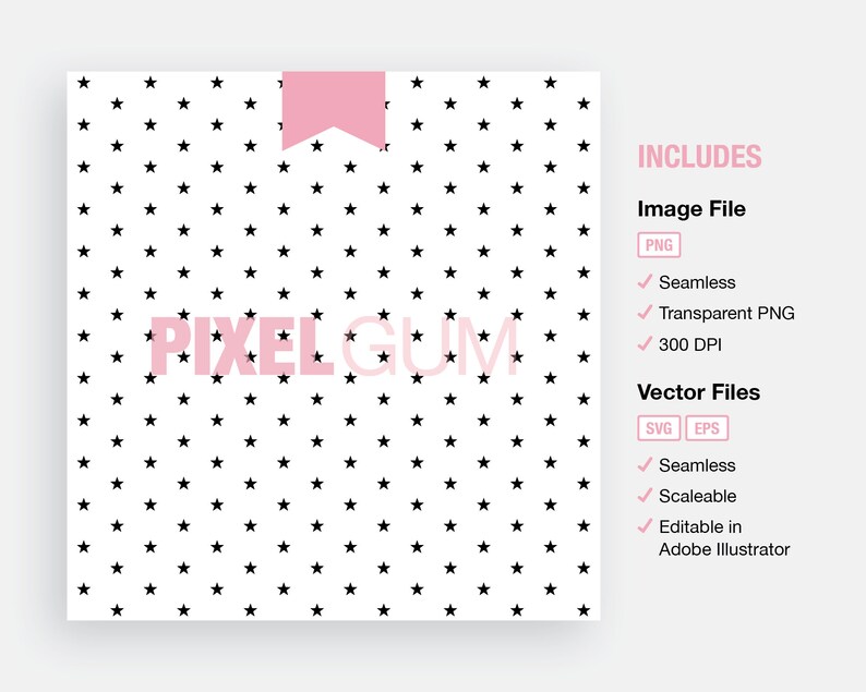 Seamless Star Pattern Svg Editable Star Pattern Eps Star - Etsy