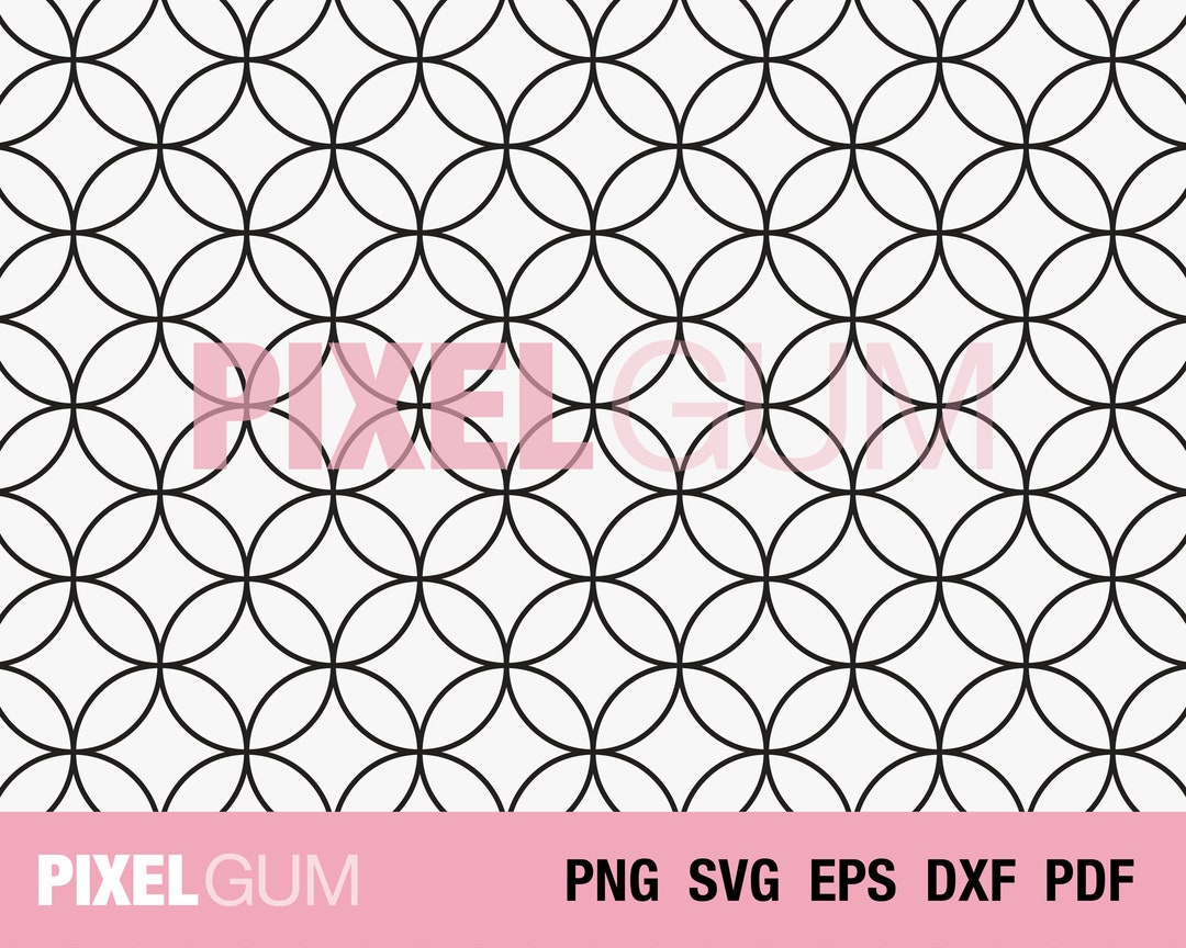 Seamless Overlapping Circle Line Pattern, Abstract Geometric ...