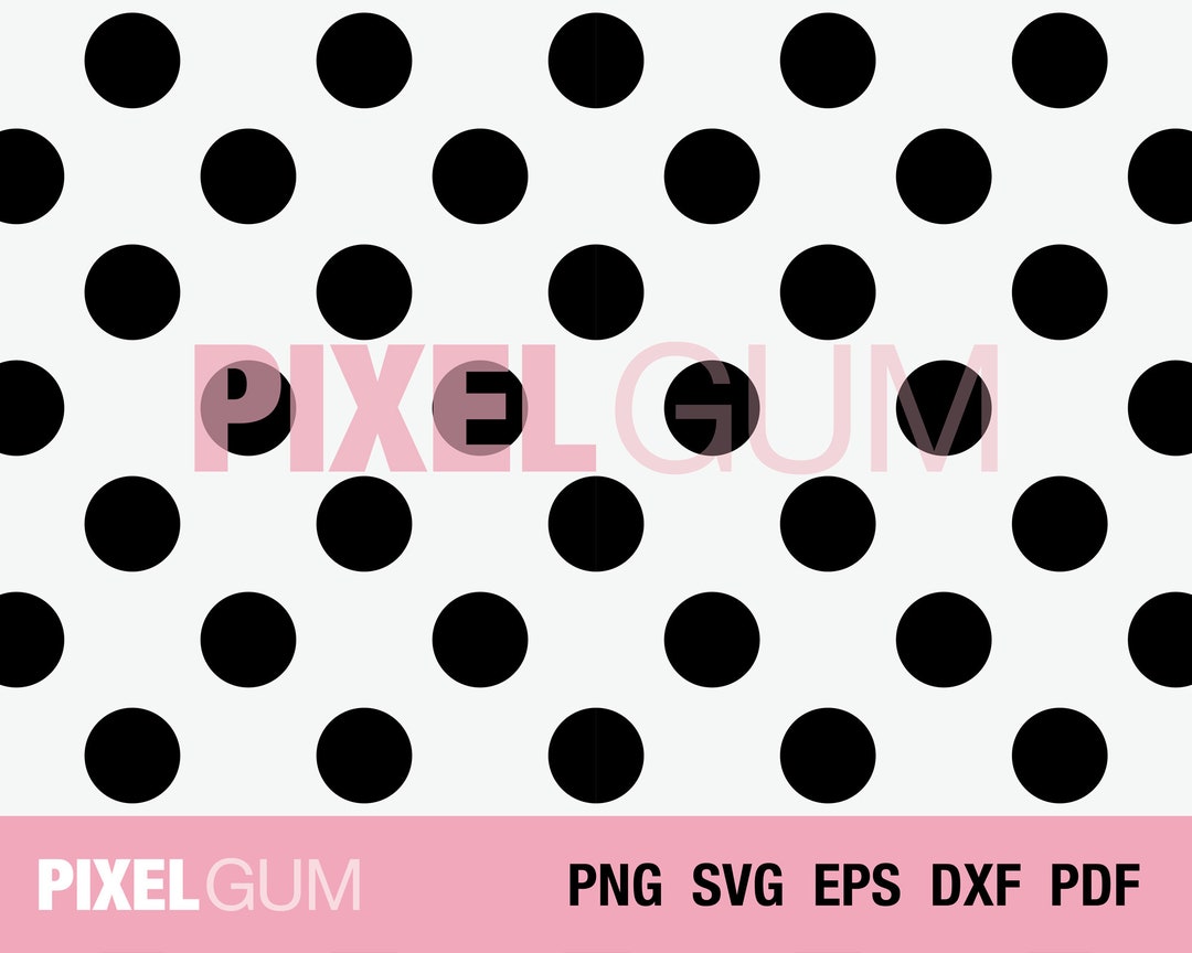 Seamless Large Polka Dot Pattern Svg, Dotted Pattern Png, Eps, Polka ...