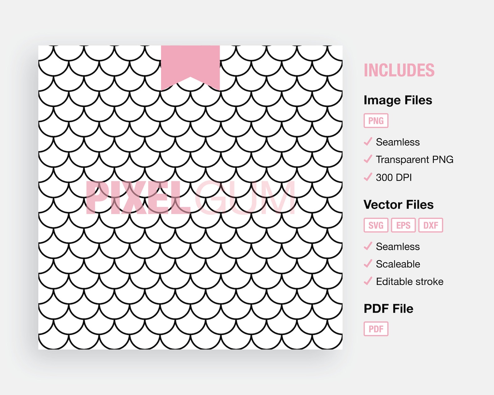 Seamless Fish Scale Pattern SVG, Mermaid Scales Vector, Geometric ...