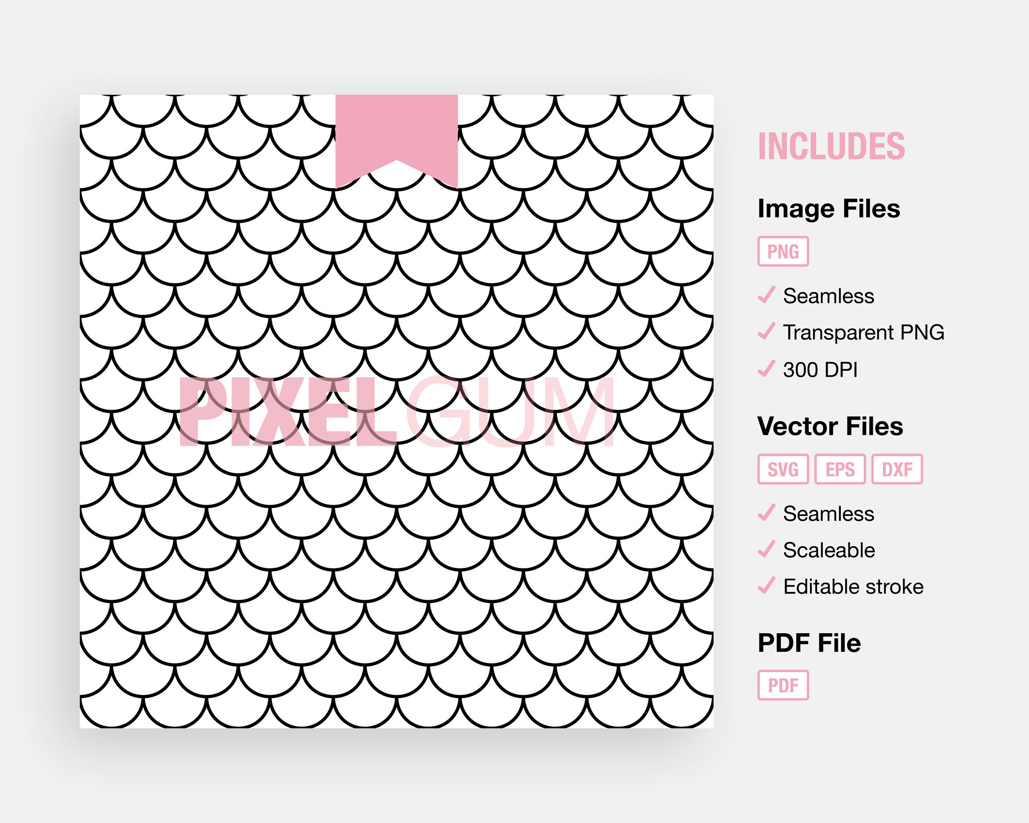 Seamless Fish Scale Pattern SVG, Mermaid Scales Vector, Geometric ...