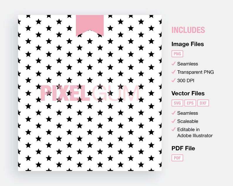 Seamless Star Pattern Svg, Editable Star Pattern Eps, Star Background ...