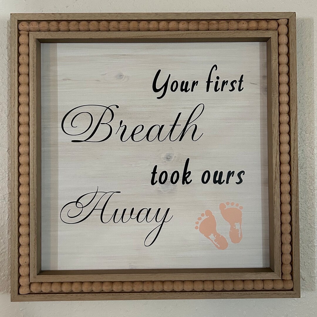 Custom your First Breath Sign - Etsy
