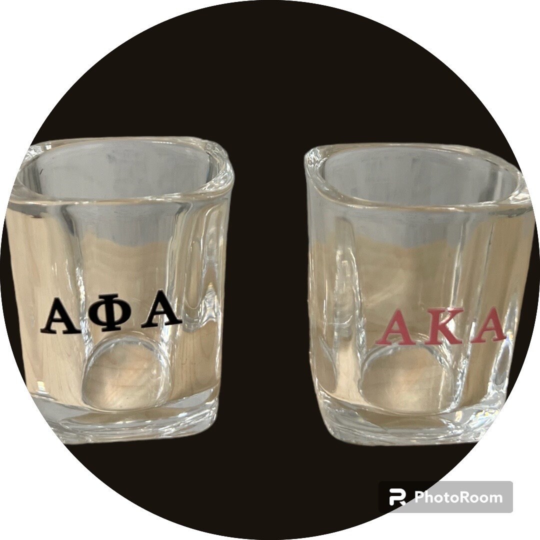 Fraternitysorority Shot Glasses Etsy