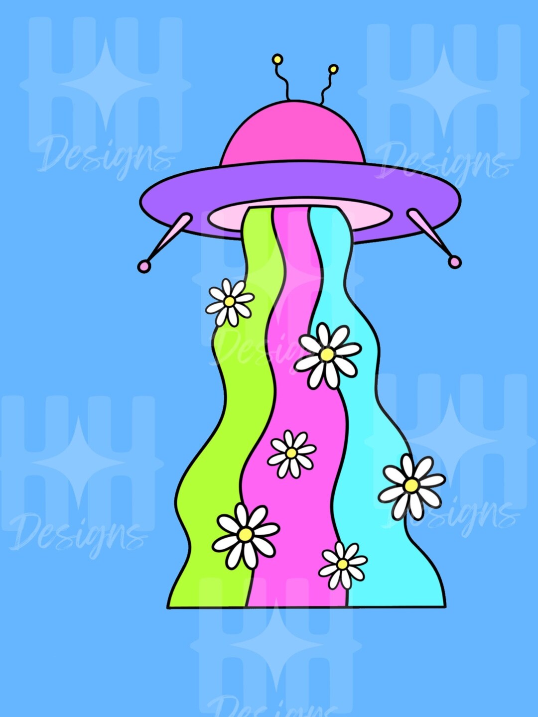 Neon Ufo PNG, Alien PNG, Ufo PNG, Funky Png, Daisies Png, Summer Png ...