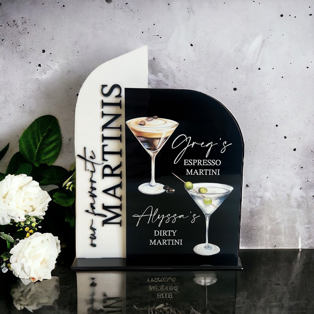 Half Arch Modern Black and White Acrylic Multi-dimensional Signature ...