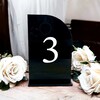 Square Engraved Mountain Table Numbers, Acrylic Modern Table Numbers ...