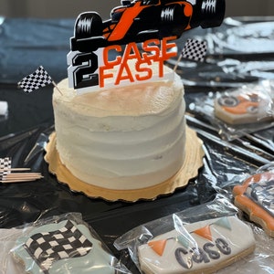 Rev up the Birthday Fun - Race Car Theme Cake Topper for High-speed ...