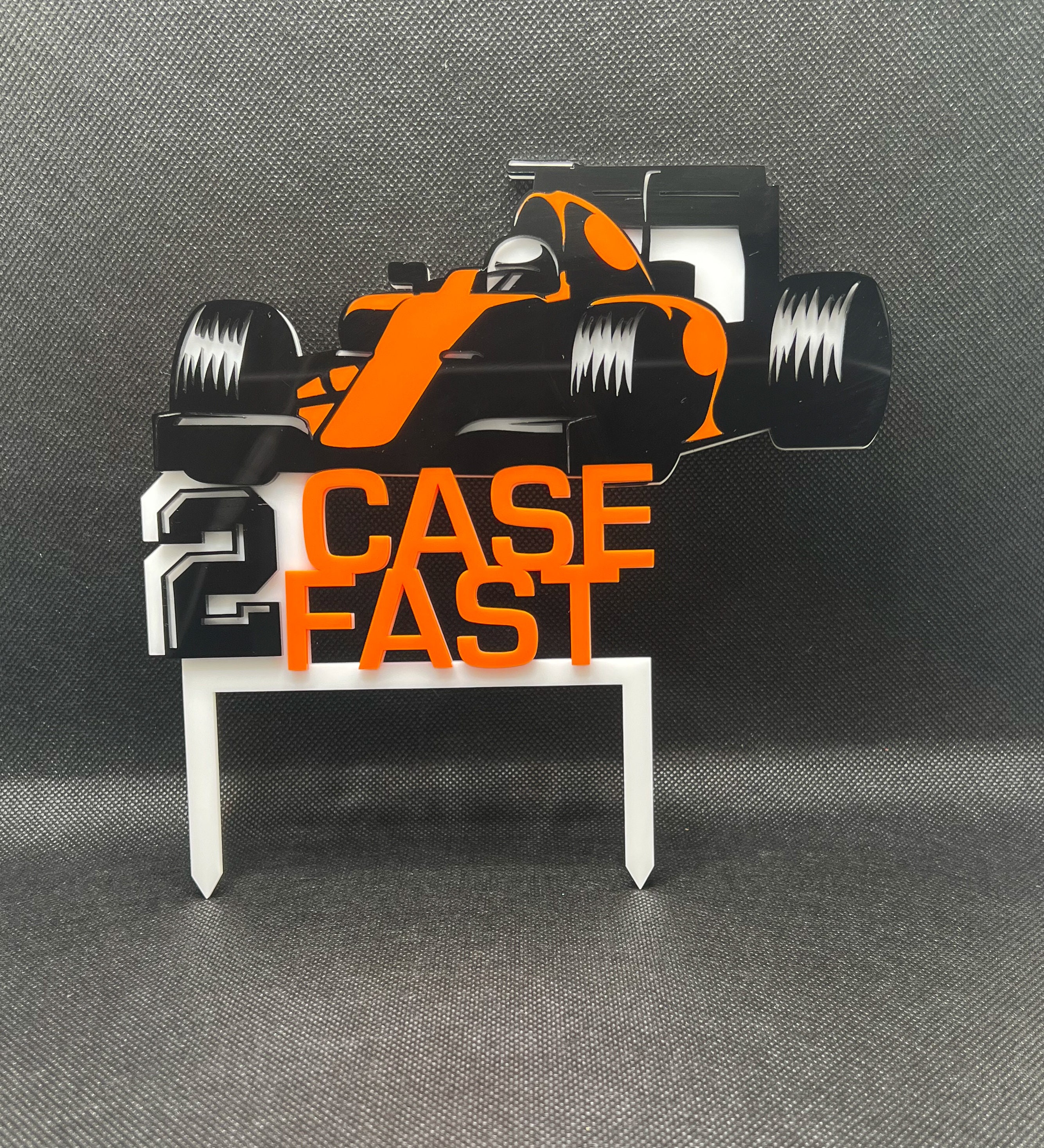 Rev up the Birthday Fun Race Car Theme Cake Topper for High-speed ...