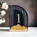 Square Engraved Mountain Table Numbers, Acrylic Modern Table Numbers ...