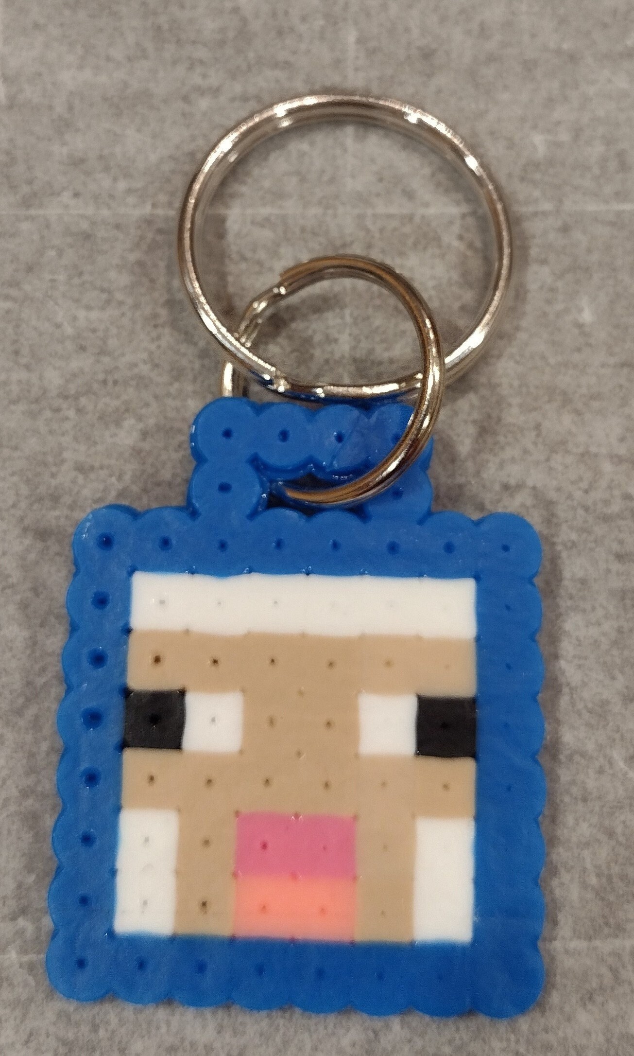 Minecraft Blue Sheep Perler Bead Keychain - Etsy