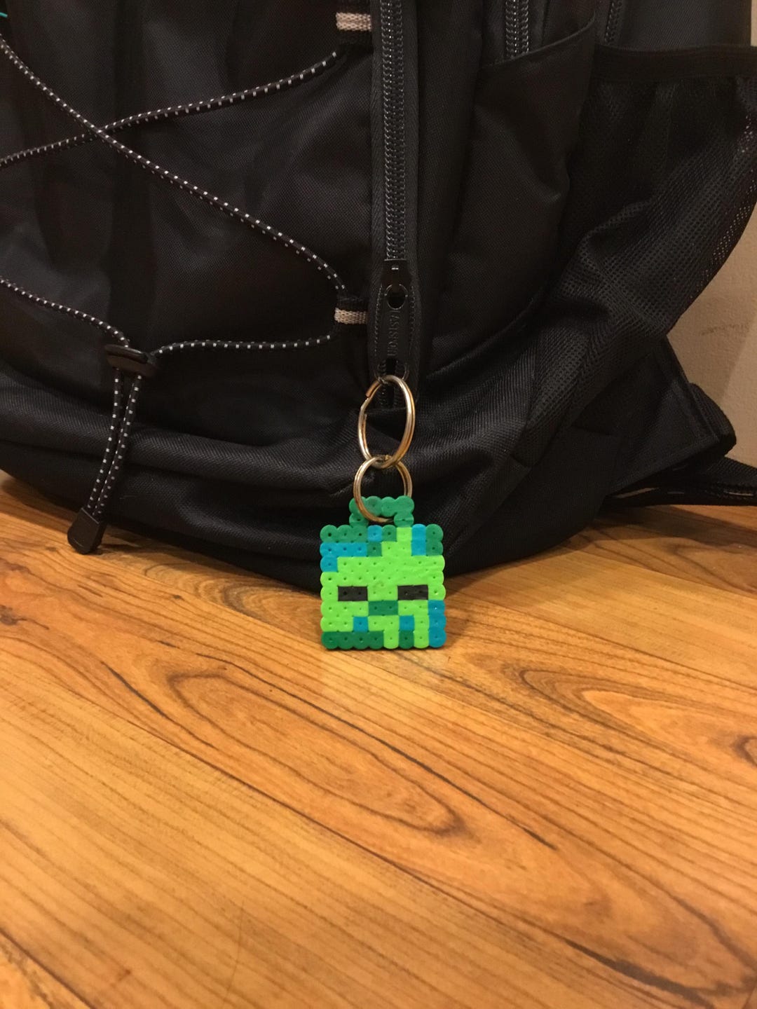 Minecraft Zombie Perler Bead Keychain - Etsy