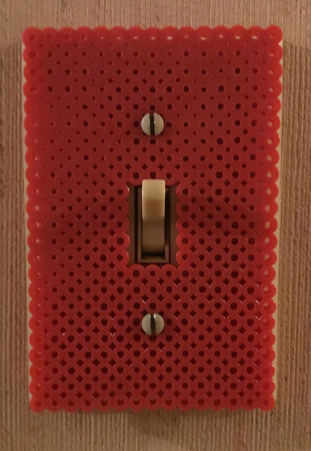 Pearler Bead Light Switch Cover Red, Light Blue, Yellow, Black, Green ...