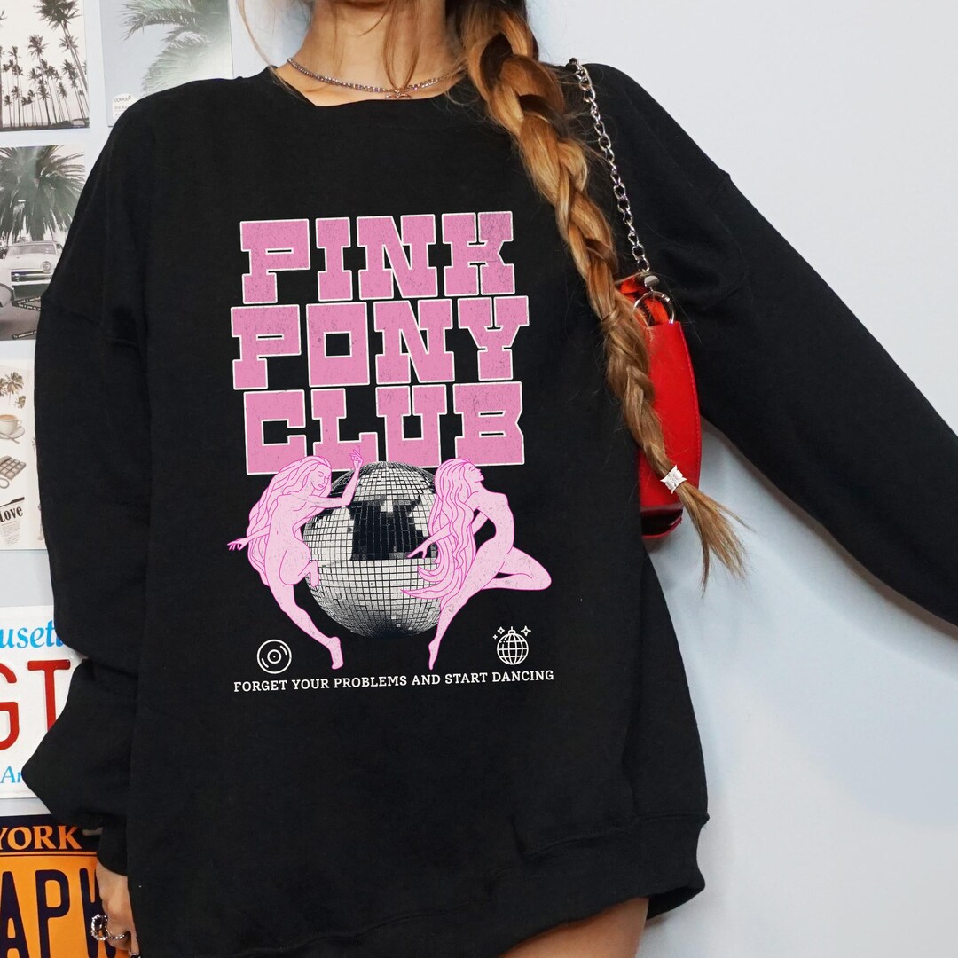 Pink Pony Club Sweater Midwest Princess Crewneck Sapphic Pride Music ...