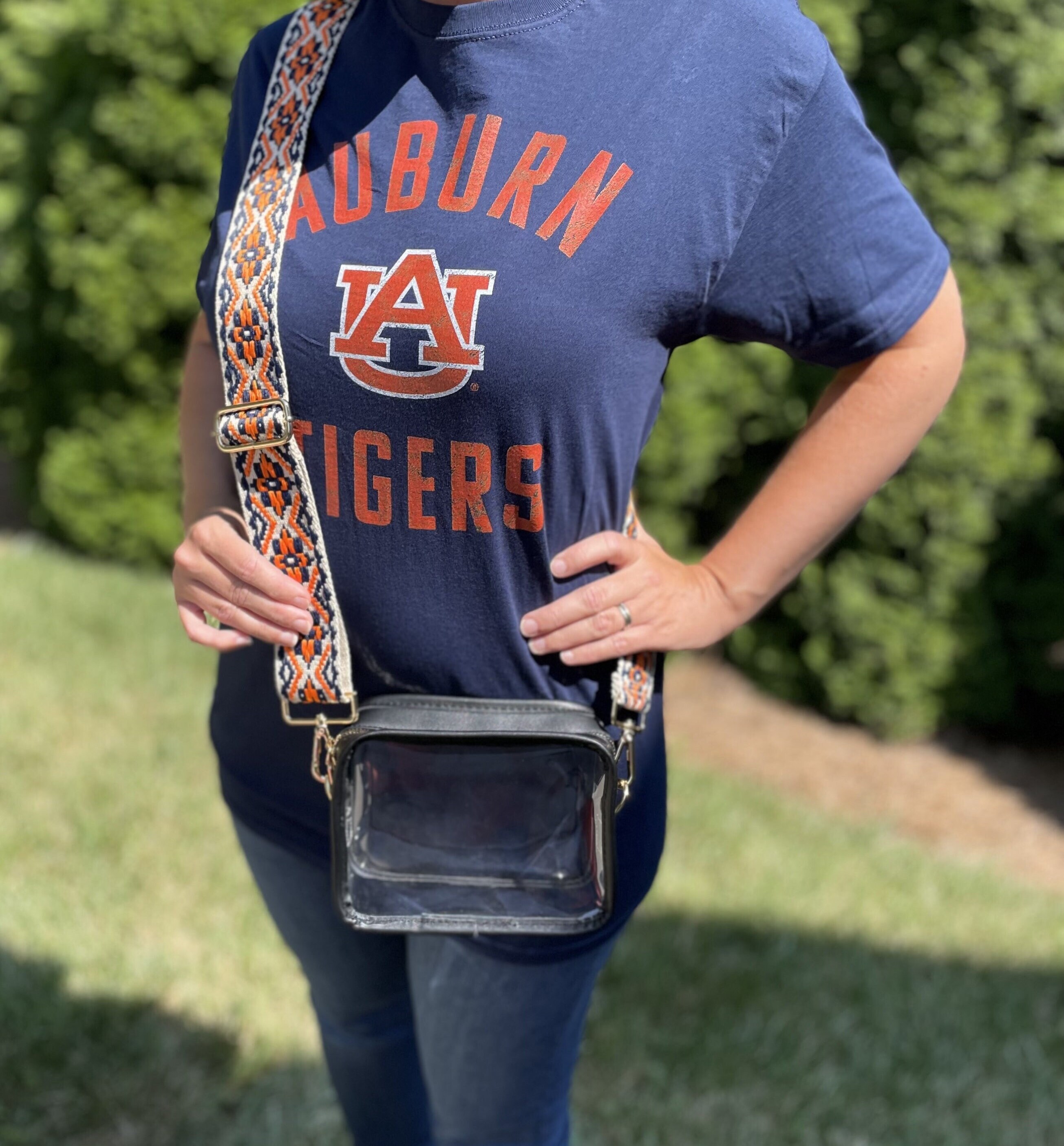 Auburn University Clear Black or White Bag With Matching Orange and ...