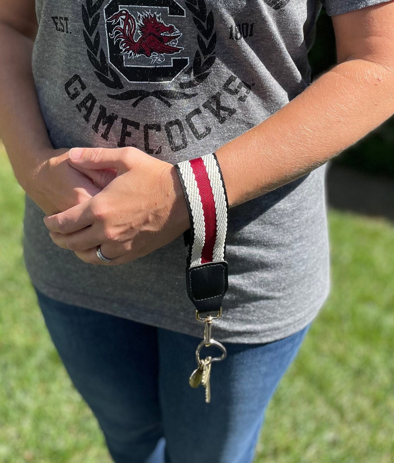 University of South Carolina USC Gamecocks Wrist Keychain - Etsy